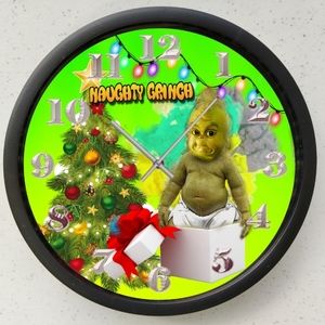 Baby grinch | Wall Decor | Naughty Grinch Clock | Poshmark
